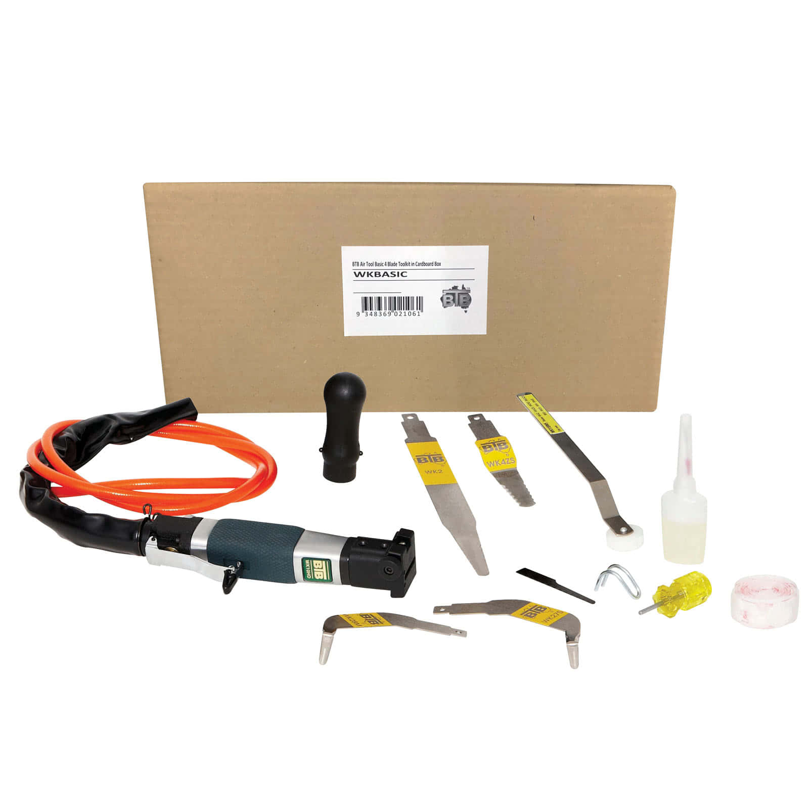BTB Air Tool Basic 4 Blade Toolkit in Cardboard Box - ALP OZ Auto Moulds