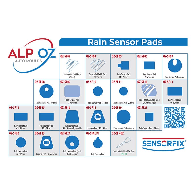 SENSORFIX Rain Sensor Grab Kit - 25Pc - ALP OZ Auto Moulds